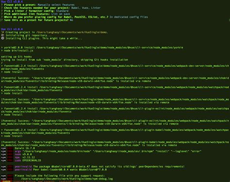 ERROR When Creating A New Project Based On Babel And Linter Issue Vuejs Vue Cli GitHub