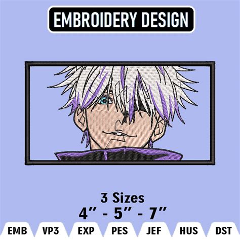 Satoru Gojo Embroidery Designs Gojo Logo Embroidery Files Inspire