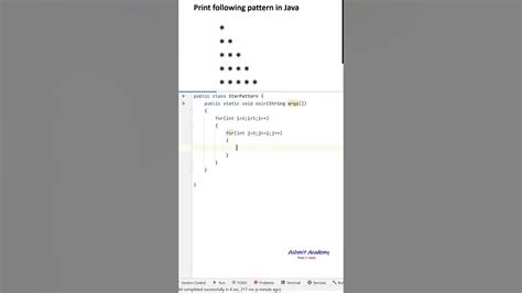 print the star pattern using java youtube