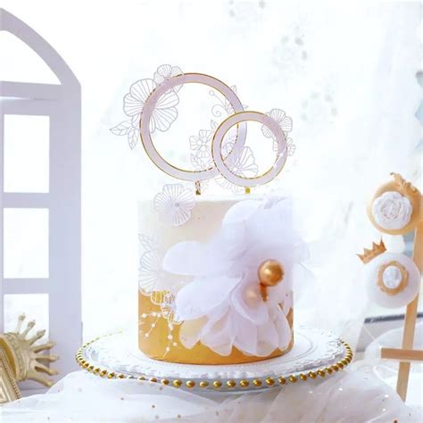Bakewareind Round Frame Cake Topper 2 Pc