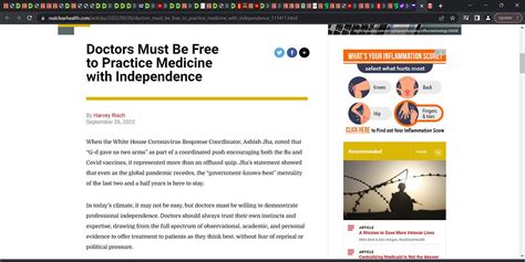 Dr Harvey Risch Doctors Must Be Free To Practice Medicine With Independence