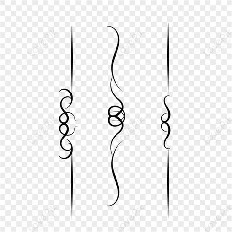 Fine Black Split Line Vector Materialfine Linesdividing Line Png