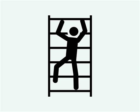 Man Climbing Ladder Clipart