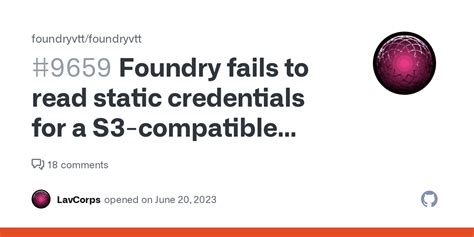 Foundry Fails To Read Static Credentials For A S3 Compatible Path Style Api · Issue 9659