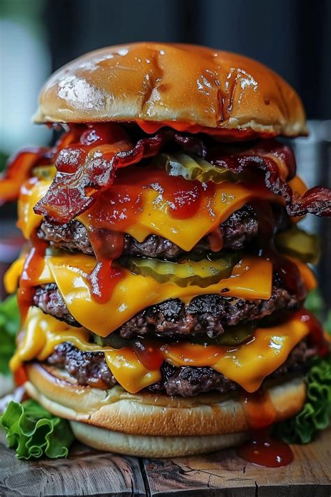 Ultimate Bbq Bacon Cheeseburger Stack