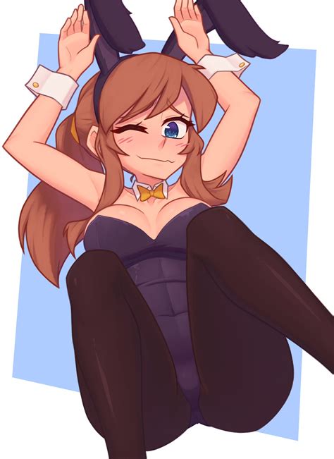 Rule 34 A Hat In Time Blue Eyes Blush Brown Hair Bunnysuit Hat Adult