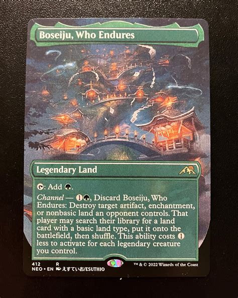 Boseiju Who Endures Borderless Mtg Proxy Neon Dynasty Nerdventure