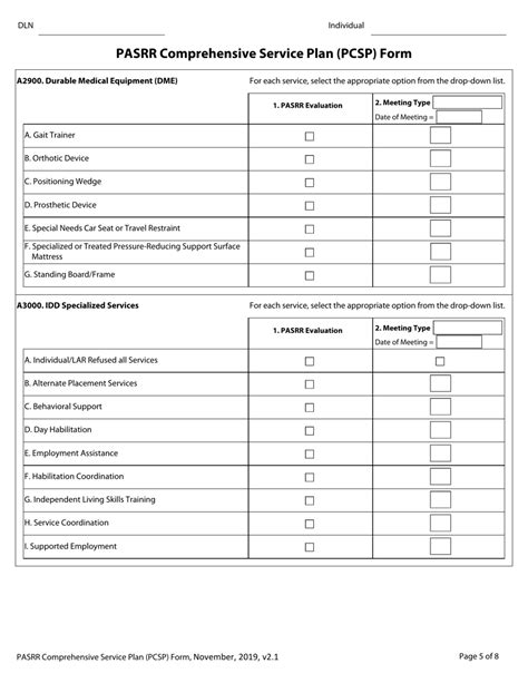 Texas Pasrr Comprehensive Service Plan Pcsp Form Fill Out Sign Online And Download Pdf