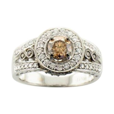 Ring Featuring Chocolate Diamonds Vanilla Diamonds Set In 14k Vanilla