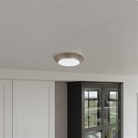 Prescott Ceiling Disk Light Satin Nickel Led Included ǀ Lighting