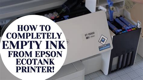 How To Completely Empty Drain Ink From Epson Ecotank To Change Ink Or Deal With Clogs Epson