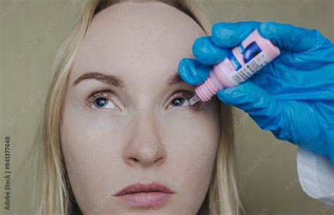 Examination Of The Fundus And Dilated Pupils Instillation Of Eye Drops The Doctor Performs