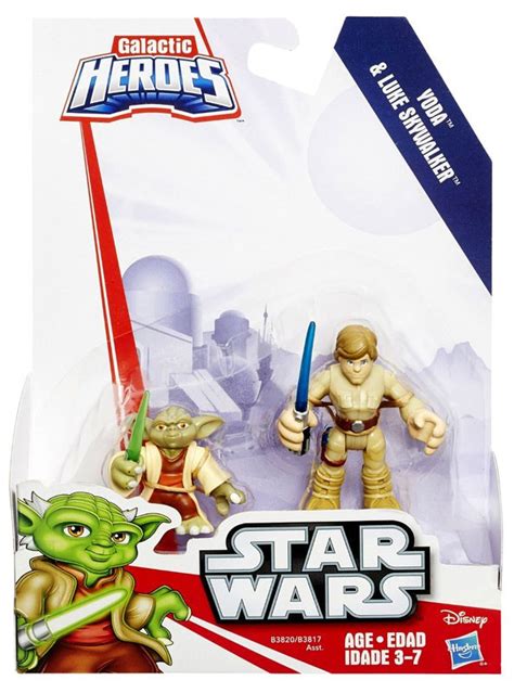 Star Wars Galactic Heroes Yoda Luke Skywalker Mini Figure 2 Pack Hasbro