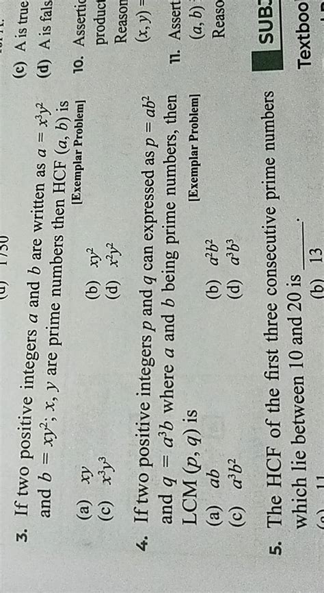 The Hcf Of The First Three Consecutive Prime Numbers Which Lie Between 10