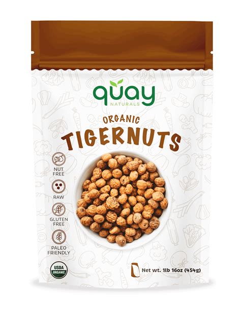 Quay Naturals High Fiber Tiger Nuts 1lb Gluten Free Keto Friendly