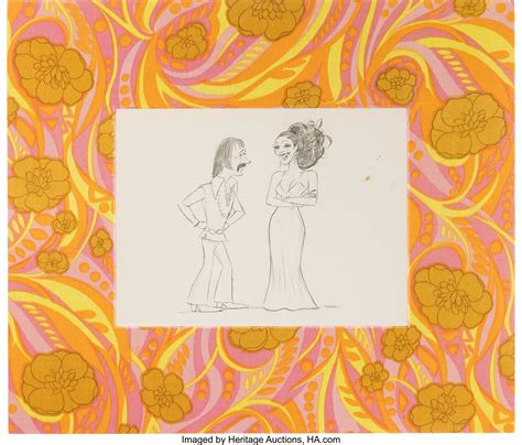 Original Production Layout Drawing Of Sonny Bono And Cher From The Lot 89197 Heritage Auctions