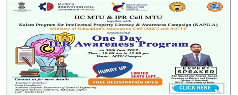 One Day IPR Awareness Program MTU