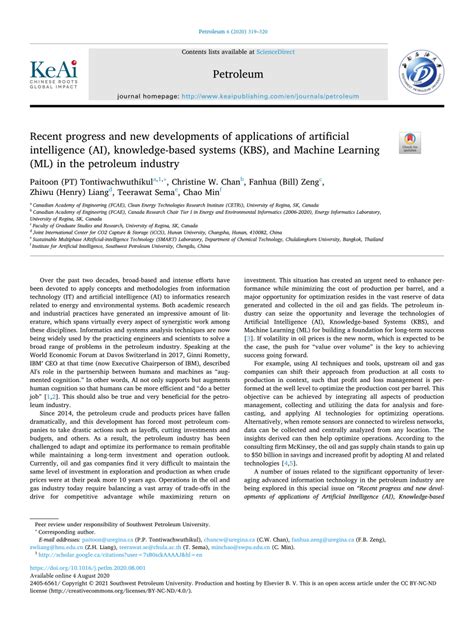 Pdf Recent Progress And New Developments Of Applications Of Artificial Intelligence Ai