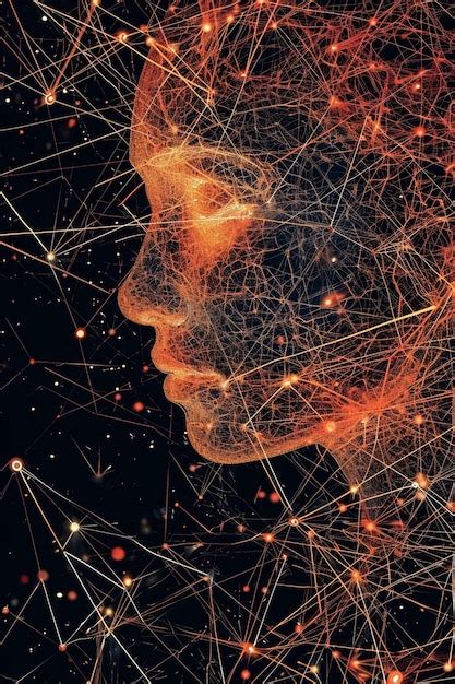 premium photo a 3d poster visualizing a network of lines and nodes
