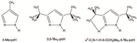 Trinuclear And Cyclometallated Organometallic Dinuclear Pt Pyrazolato