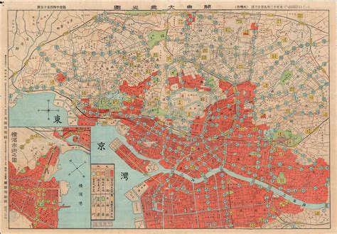 關東大震災圖 Map Of The Great Kanto Earthquake Disaster Geographicus