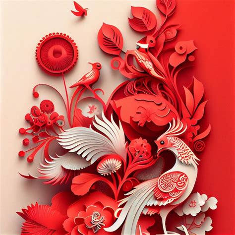 Premium Photo Chinese New Years Card Element Backgroound
