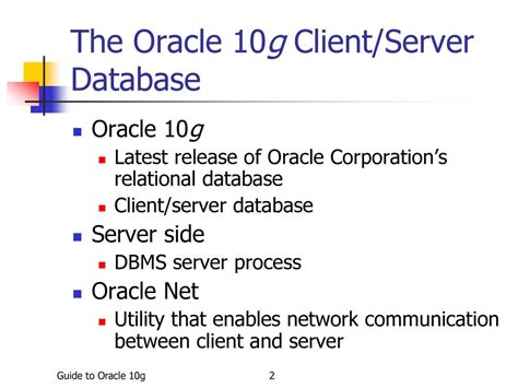 Guide To Oracle 10g Chapter 2 Creating And Modifying Database Tables Ppt Download