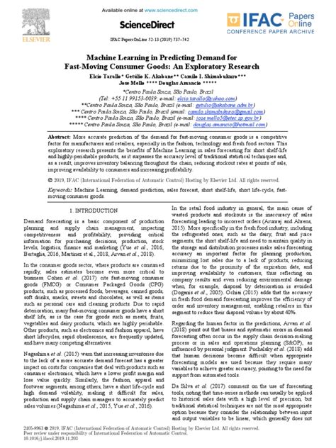 Sciencedirect Sciencedirect Pdf Forecasting Inventory