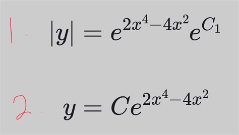 Problem With The Arbitrary Constant Raskmath