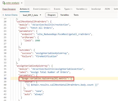 Configure The Rraorders Action Chain For Kpi 1