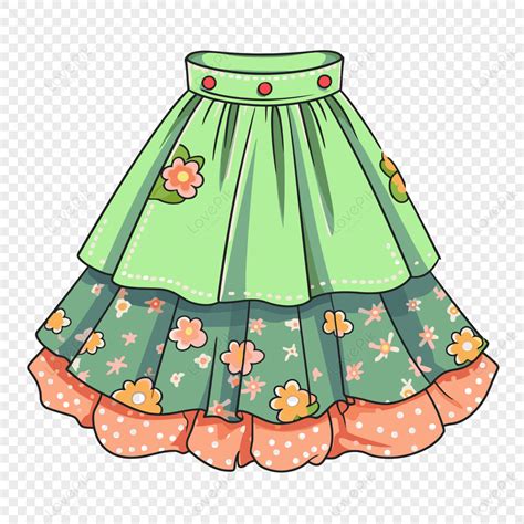 裙子剪貼畫 卡通花裙子剪貼畫 向量卡通裙子短裙eps圖案素材免費下載，可愛卡通圖片，尺寸4267 × 4267px Lovepik