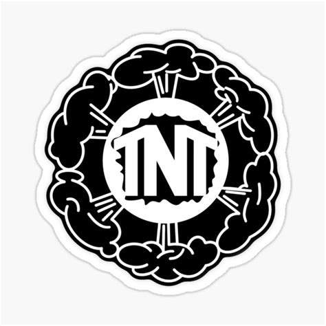 Tnt Explosion White On Black Sticker For Sale By Acdesigns925 Redbubble