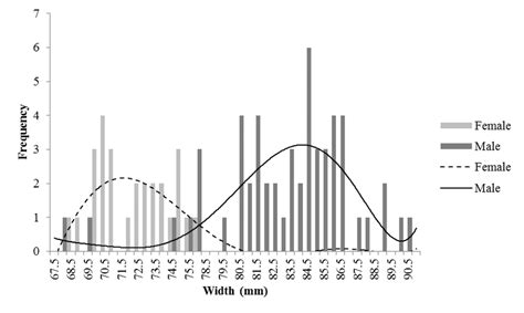 131 Frequency Distribution Of Femoral Bicondylar Widths Used To Create Download Scientific
