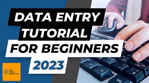 Data Entry Tutorial For Beginners 2023 The Data Governor Youtube