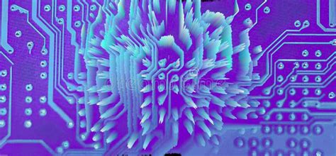 Blue Pcb Electronics Future Abstract Background Stock Image Image Of