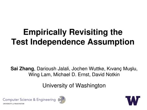 Ppt Empirically Revisiting The Test Independence Assumption