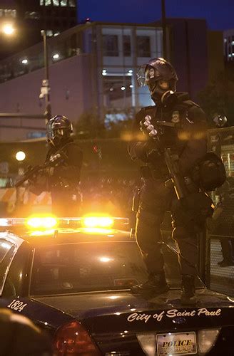 Rnc Riot Police On Car Riot Police Boldly Stand On Top Of Flickr