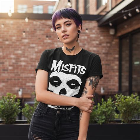 Misfits Fiend Skull And Logo Official T Shirt Forbidden Geek