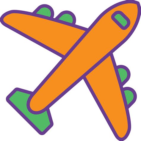 Airplane Line Filled Two Color 9775101 Vector Art At Vecteezy