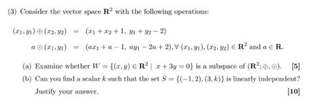 solved 3 consider the vector space r2 with the following