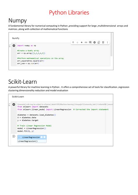 Pdf Python Libraries Numpy
