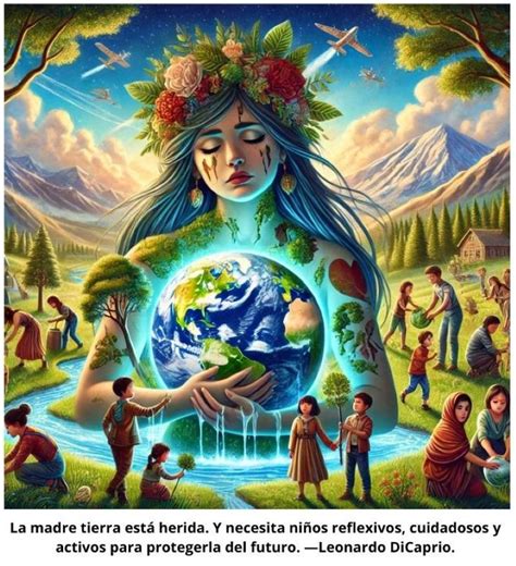 “la Madre Tierra Está Herida Necesita Niños Reflexivos Cuidadosos Y