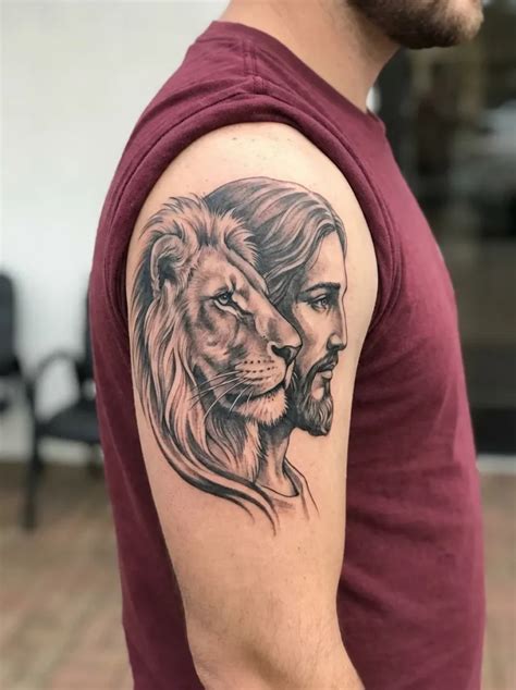 15 Lion And Jesus Tattoo Ideas That Show Courage And Faith