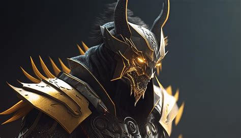 Premium Ai Image Thunder Wolf Warrior Digital Art Illustration