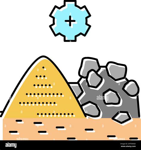 Mining Processing Color Icon Vector Illustration Stock Vector Image