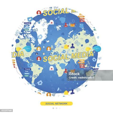 소셜 네트워크의 아이콘 및 글로벌 세계 지도 배경에 알림 기호 완벽 한 패턴입니다 평면 벡터 일러스트 Eps 10 0명에 대한 스톡 벡터 아트 및 기타 이미지 Istock