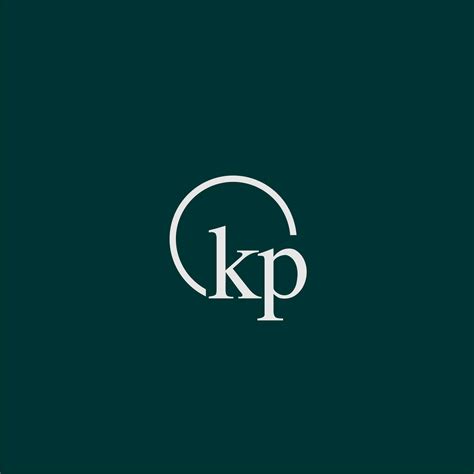 Kp Initial Monogram Logo With Circle Style Design 25509686 Vector Art