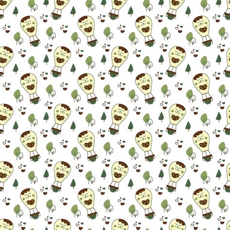 Premium Vector Aerostat Pattern2 Seamless Pattern With Cute Aerostat