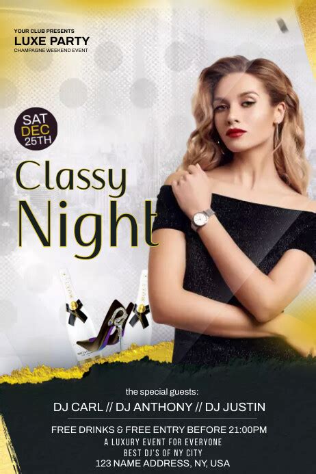 Classy Night Event Templat Postermywall