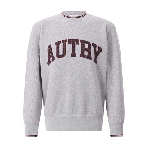 Autry International Sweatshirt Mit Logo Grau Pullover